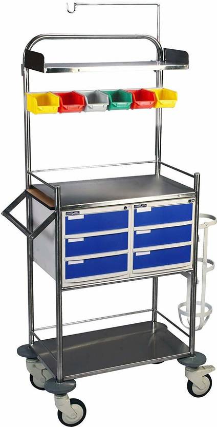 VMS Stainless Steel Instrument Trolley Price in India - Buy VMS ...