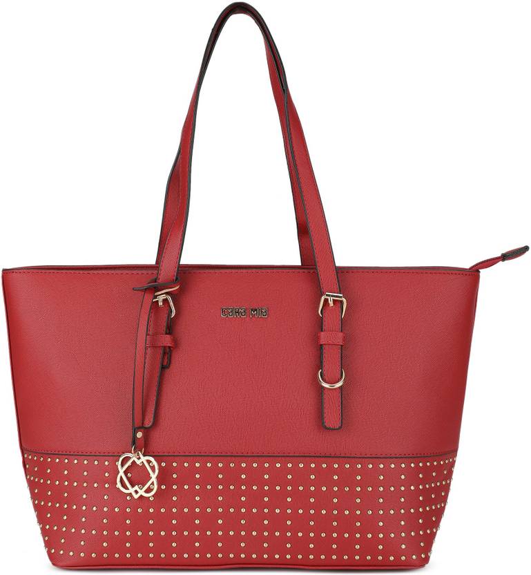 Buy Cara Mia Women Maroon Tote Dark Red Online @ Best Price in India ...