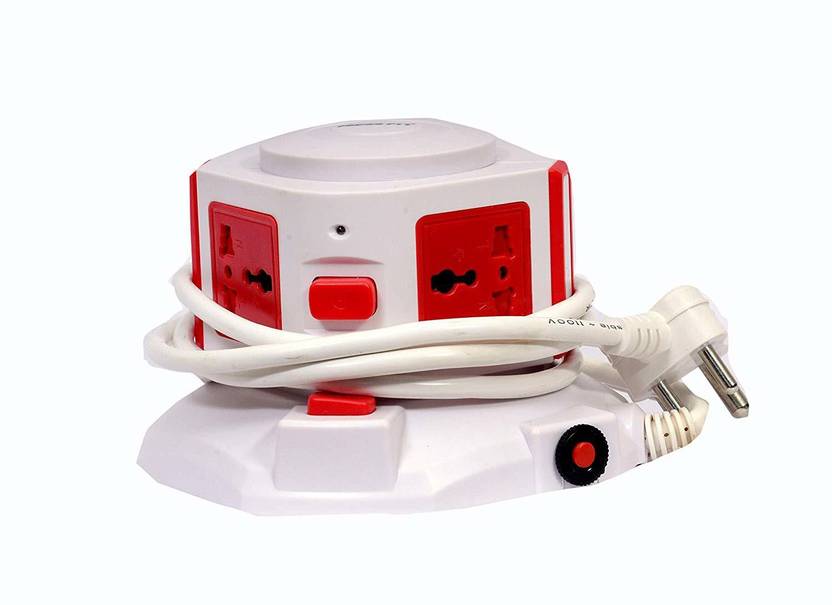 Indian Electricals 1 Tower Extension Board with 10 Universal Sockets ...