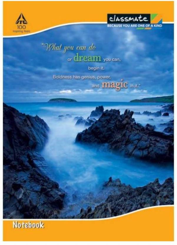 Classmate Long Book, Soft And Thick Pages A4 Notebook Single Rule 400 ...