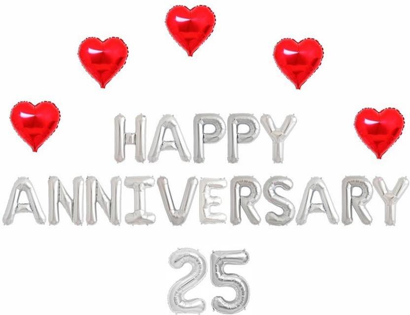 Flipkart.com | Bash N Splash Solid Happy Anniversary Silver Jubilee ...
