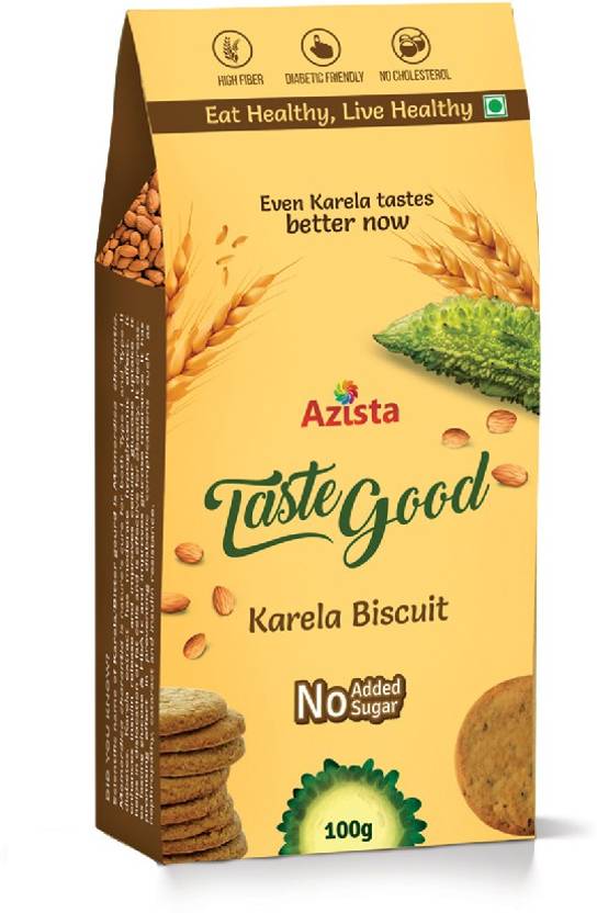 Azista Taste Good Karela Biscuit | No Added Sugar High Fiber Price in ...