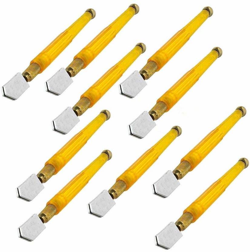 EXCEL IMPEX Glass Cutter- Oil Feed Type Glass Cutting Tool (Set of 10 ...