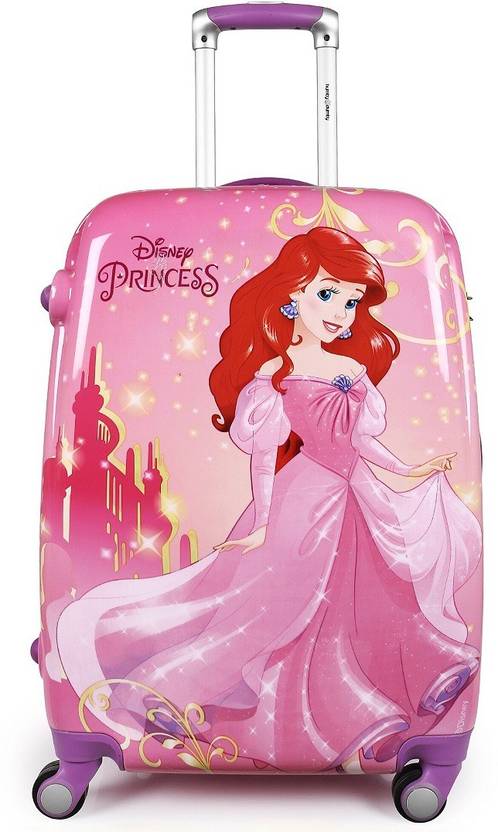 Humty Dumty Ariel Pink Polycarbonate Kids Hard Luggage Trolley Bag ...