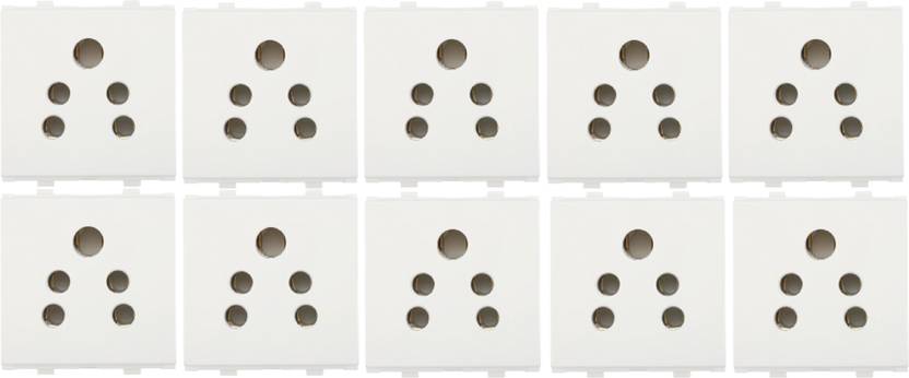 ANCHOR Penta Modular 6A, 2 IN 1 SOCKET, 2M 65202 (Pack of 10) 6 A Five ...