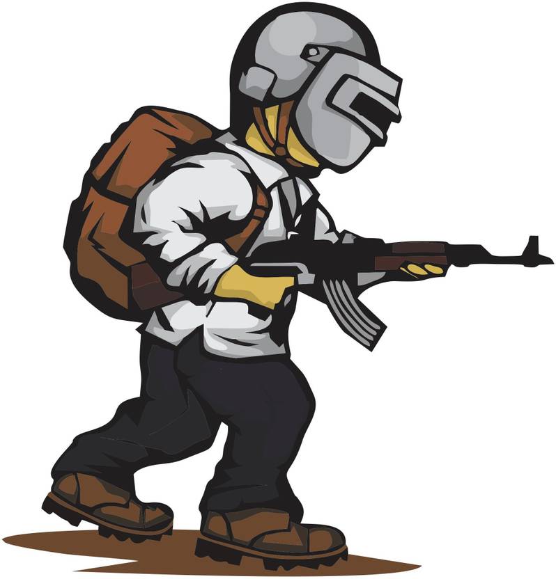 Sticker Hub 76 cm PLAYER UNKNOWN BATTLEGROUNDS PUBG gun cartoon Wall ...