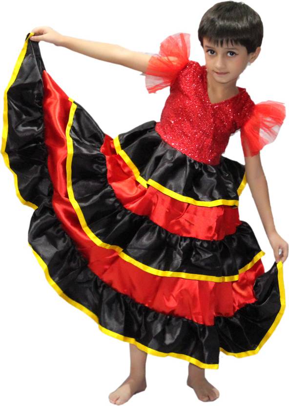 KAKU FANCY DRESSES Spanish Gown/Senorita Gown/Flamingo Gown/Spanish ...