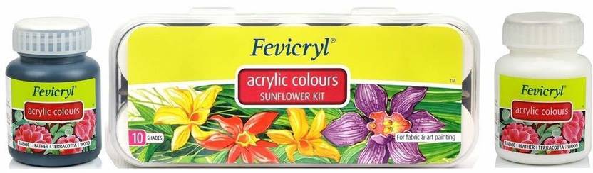 Flipkart.com | Fevicryl Acrylic Sunflower Kit with Acrylic Colours for ...