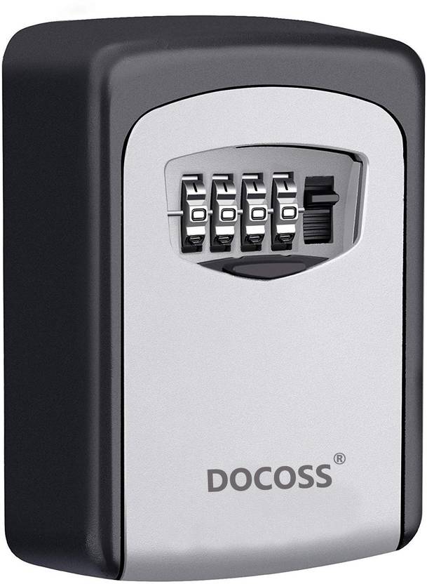 DOCOSS Metal Key Safe Wall Mounted Storage Key Box with Password Lock ...