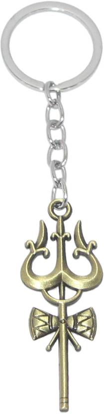 Aura Lord Shankar Shiva Mahadev Mahakaal Trishul & Damru Key ring Key ...