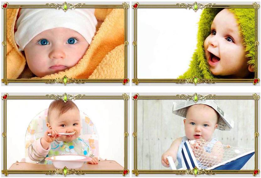 A Set of 4 Cute Baby Posters | Smiling Baby Poster | Poster for ...