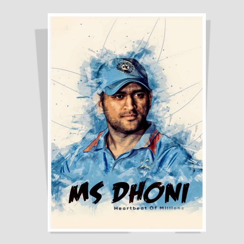 Indian captain MS Dhoni Decorative Wall Poster | M.S Dhoni Best poster ...