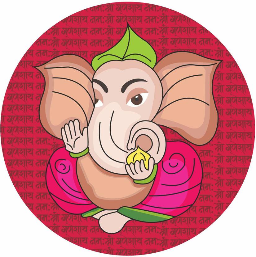 Decoration Designs 46 cm Lord Ganesha Wall Stickers 46cm x 46cm | Wall ...