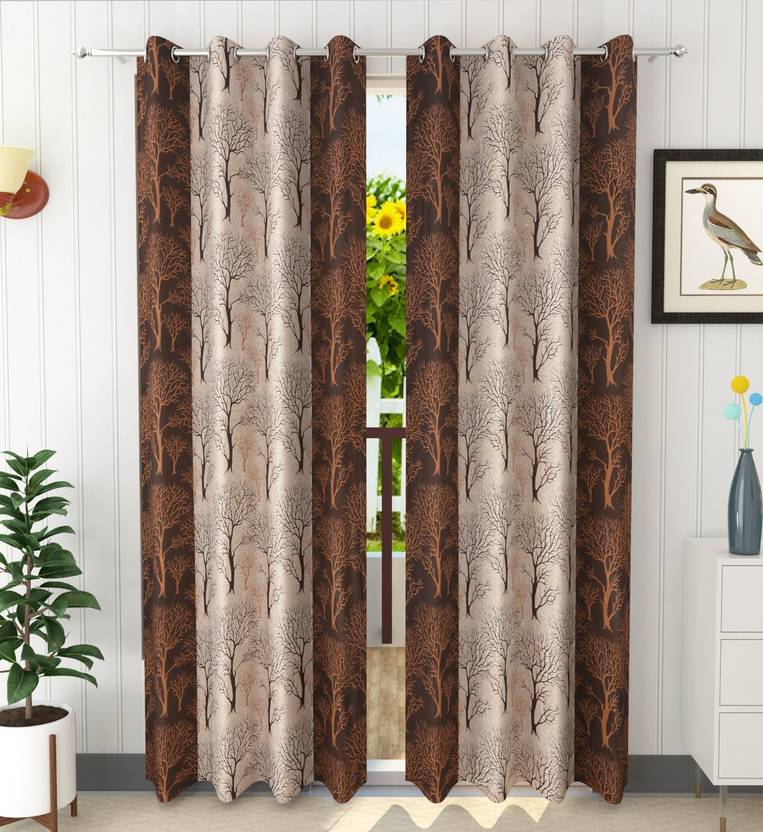 Flipkart SmartBuy 274 cm (9 ft) Long Door Polyester Semi Transparent ...