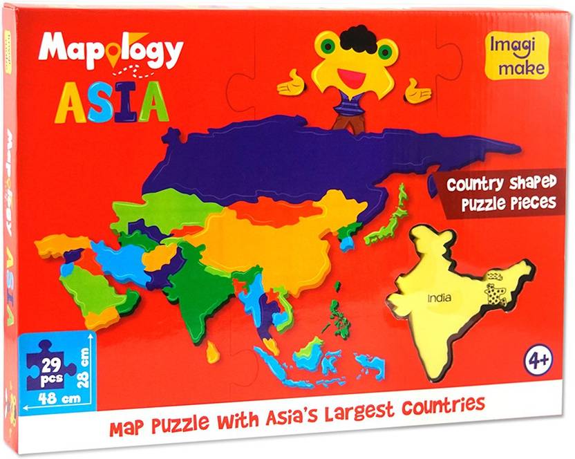 Imagimake Mapology Asia- Continent Asia & its Countries Map Puzzle ...