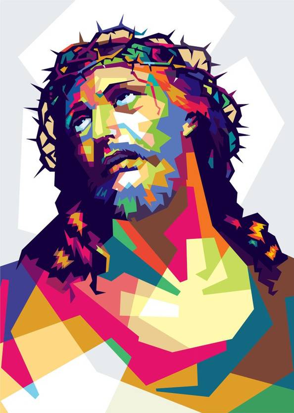 jesus abstract art |god poster|christian god poster|jesus poster|Jesus ...