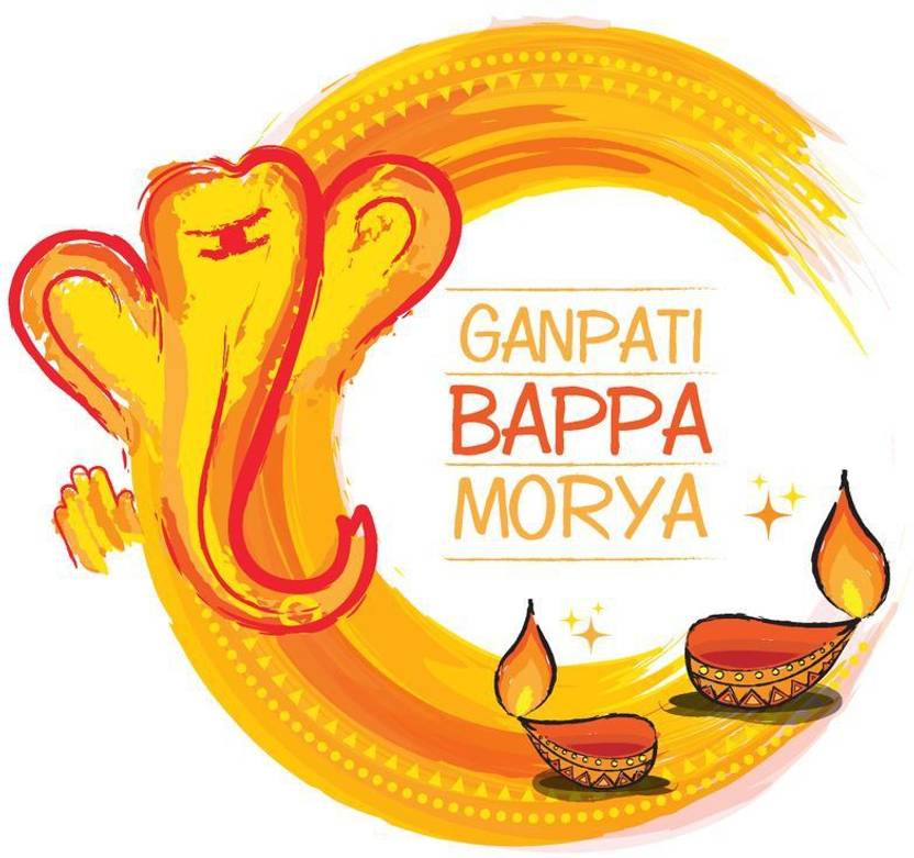 ganpati bappa Sticker Poster|Diwali Poster|Festival Poster Paper Print ...