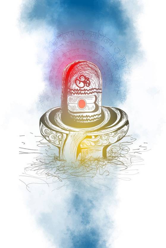 KD om shivling Sticker Poster|hindu god|religious poster Paper Print ...