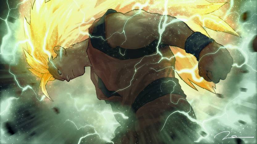 realistic super saiyan 3 sticker poster|dragon ball z poster|anime ...