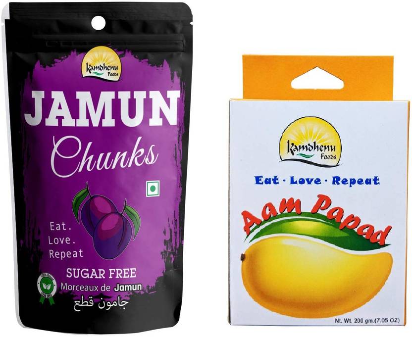 Kamdhenu Foods Dried Fruit Jamun Chunks and Aam Papad (Mango Fruit ...