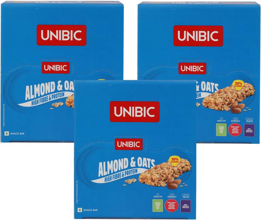 UNIBIC Almond and oats snack bar 30g pack of 36 Pouch Price in India ...