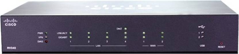 CISCO RV340 Dual WAN Gigabit VPN 4G Router 2.4 GHz 1000 Mbps Wifi Speed ...