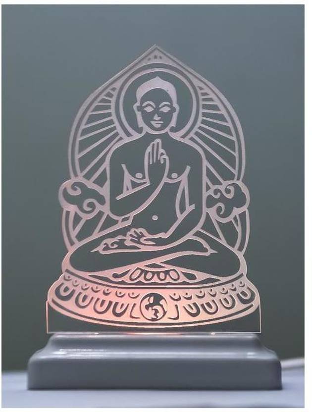 YONKER LED Acrylic Jain God ( Mahavir Swami ) Night Lamp Color Changing ...