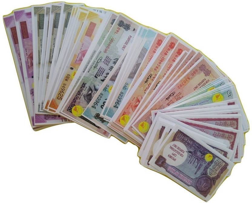 VK MART 1Rs, 2Rs, 5Rs, 10Rs, 50Rs, 100Rs, Fake Notes Gag Toy Price in ...