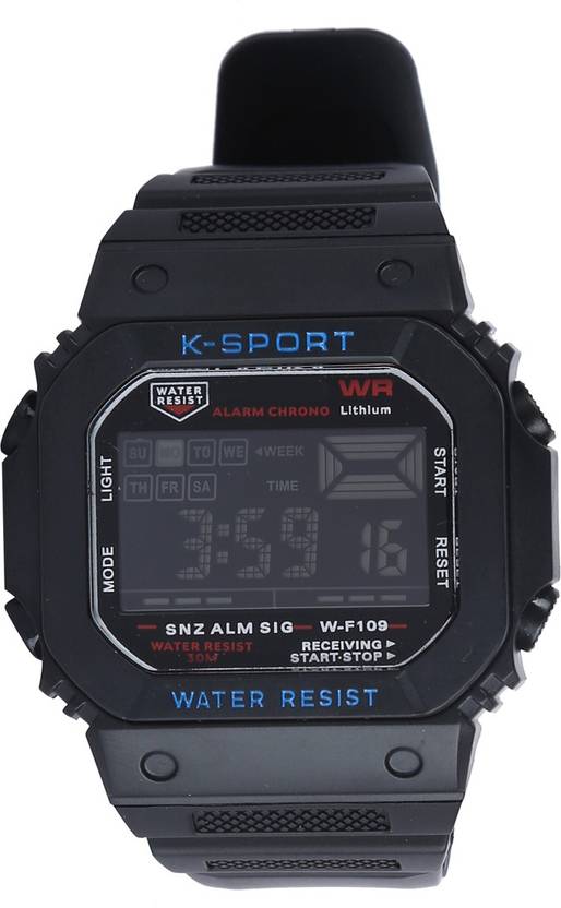 Lasika Lasika K-SPORT W-F109 Black Sports Watch - SW003 Digital Watch ...