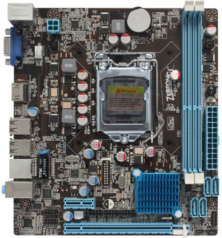 ZEBRONICS H61 Supported Socket 1155 RAM DDR3 LGA 1155Socket Micro-ATX ...