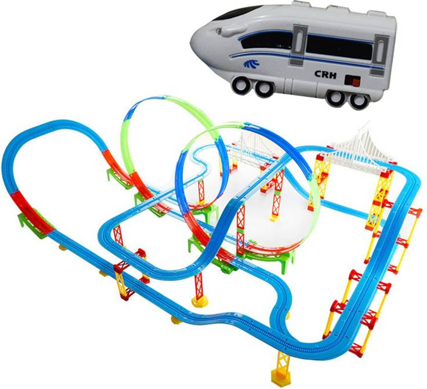 Kiditos DIY Self-Assemble Full Track Layout Battery Operated Rail Train ...