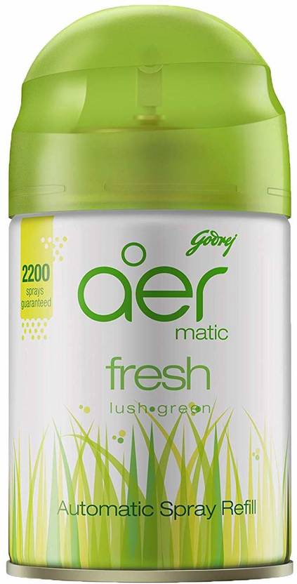 Godrej Aer Matic Automatic Spray Refill, Fresh Lush Green, 2200 Sprays ...