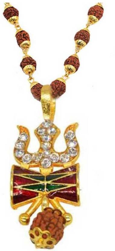 Shiv Jagdamba Religious Jewelry Shiva Trishul Locket With Puchmukhi ...