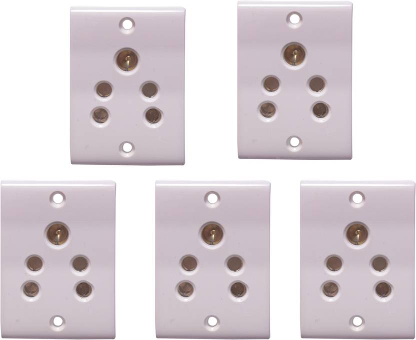 RUHAILA FIVE PIN SOCKET FIVE PCS 5 A Five Pin Socket Price in India ...