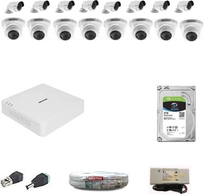 HIKVISION Full HD (1MP) 16 Ch.Full HD DVR & 16 CCTV Cameras Kit with ...