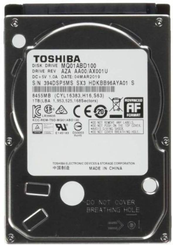 TOSHIBA Mq 1 TB Laptop Black SATA Internal Hard Disk Drive (HDD ...
