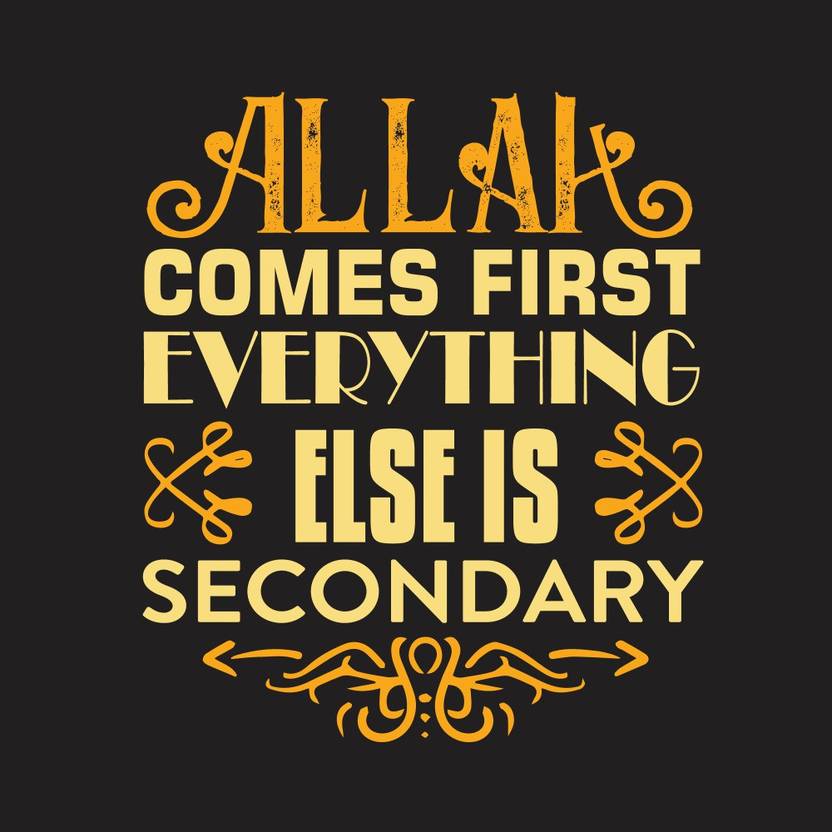 allah comes first everything |islamic poster| Paper Print - Religious ...