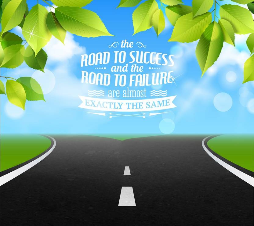 the road to success and |Motivational Poster Paper Print - Quotes ...