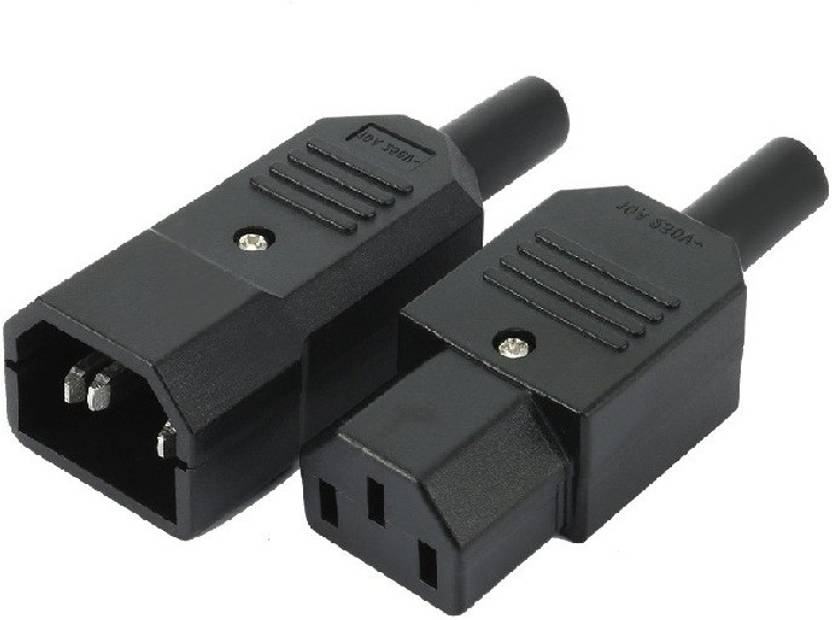 A3sprime AC250V 10A 3Pins Terminals Panel Mount IEC C14 Male C13 Female ...