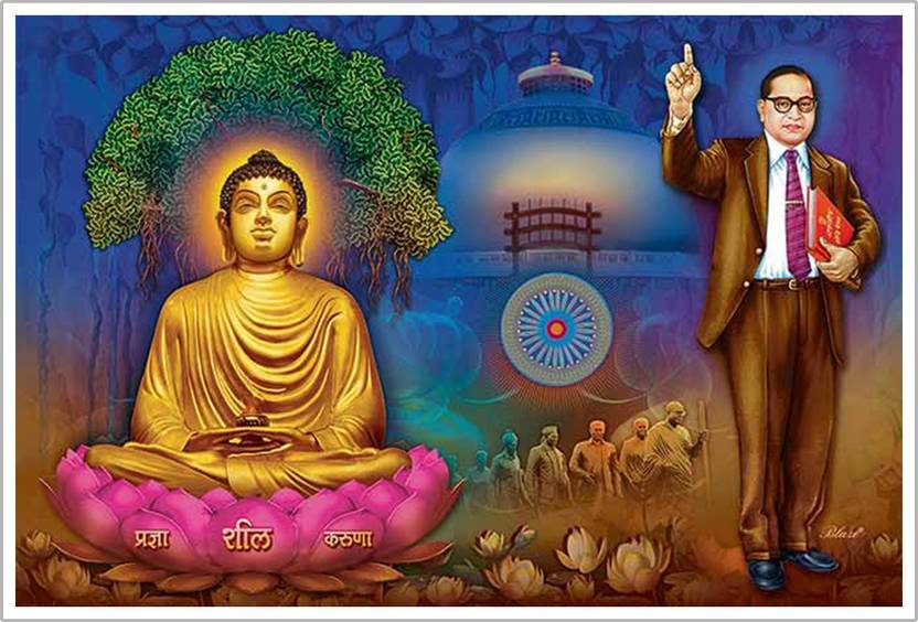 Lord Buddha And Baba Saheb Ambedkar Paper Poster Paper Print ...