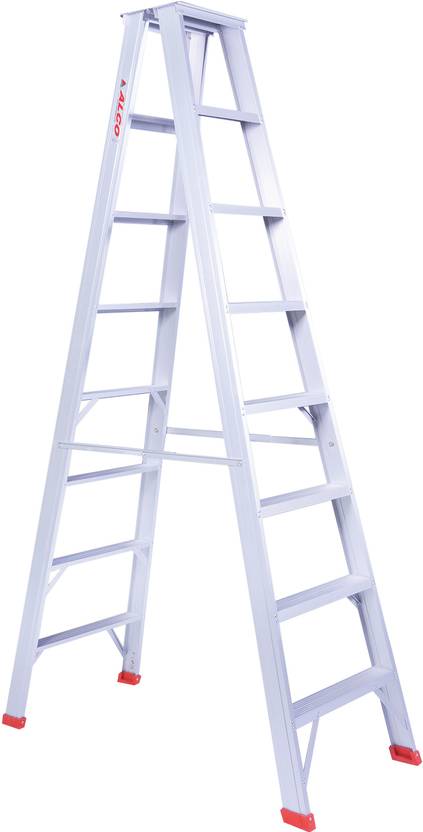 Alco 7-step Heavy Duty Foldable Aluminium Ladder (with anti skid shoes ...