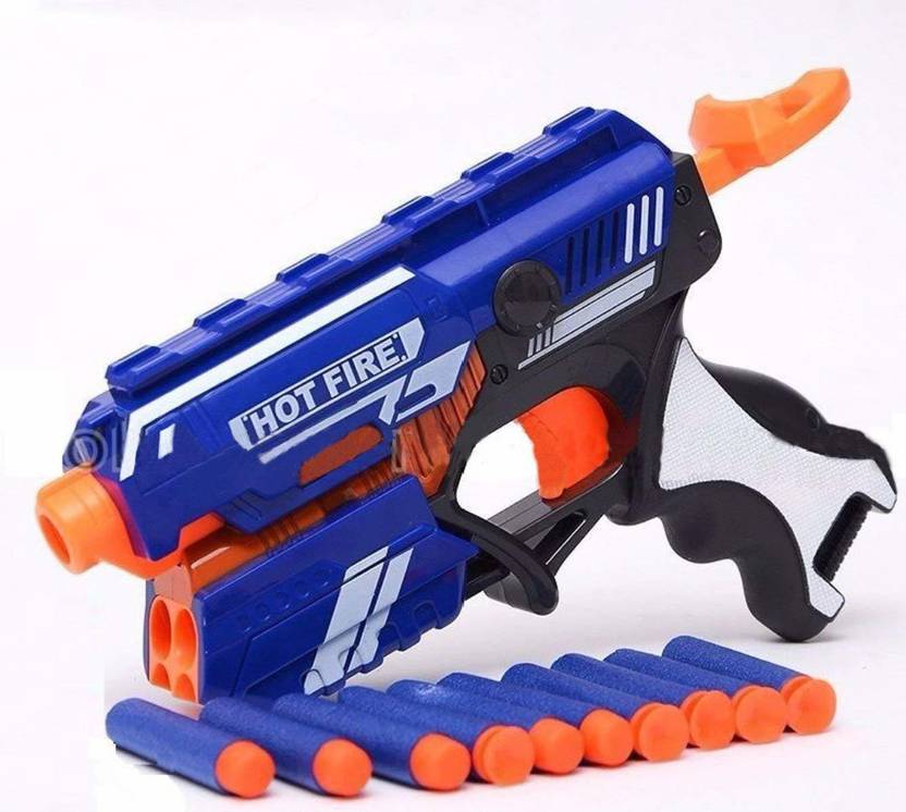 LONGMIRE Manual Blaze Storm Gun Blaster with 10 Foam Bullets Guns ...