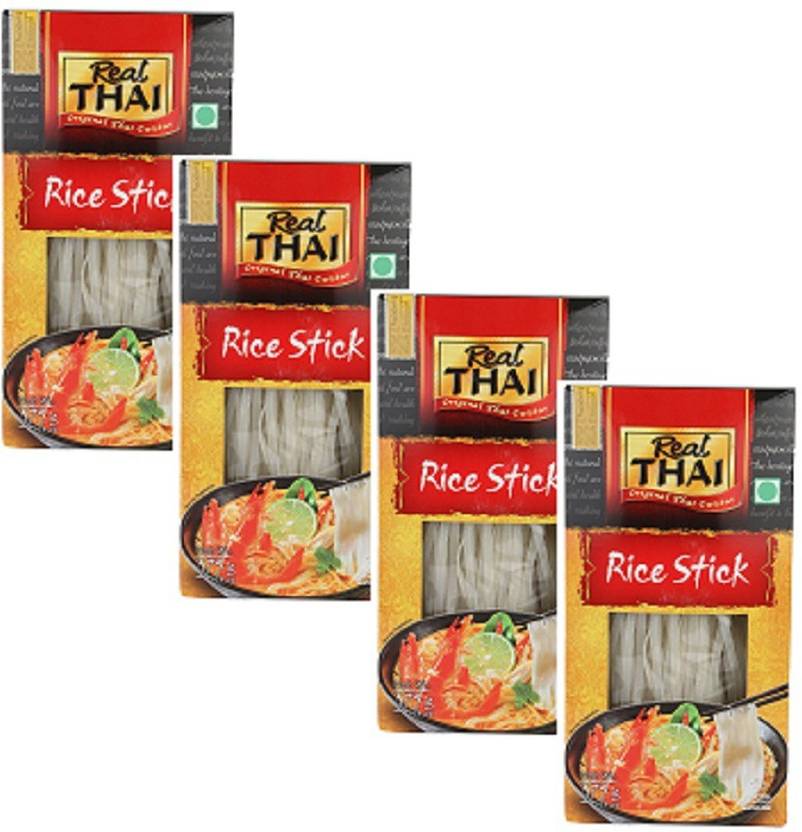 Real Thai Rice Stick (5mm), 375g Pack of 4 Wild Rice Price in India ...