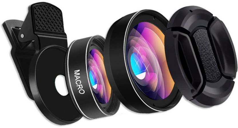 mandate Clip-On Phone Camera Lenses, Built-in detachable 0.45x Super Wide Angle and Super Macro ...