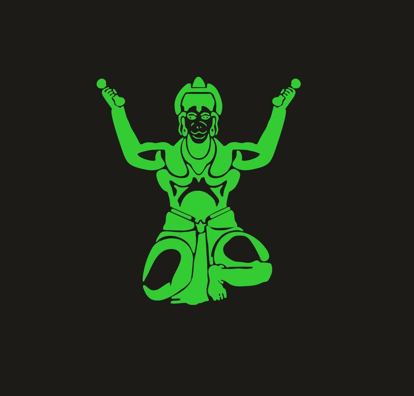 DreamKraft 25 cm Glow in The Dark Hanuman Ji Radium Sticker Self ...