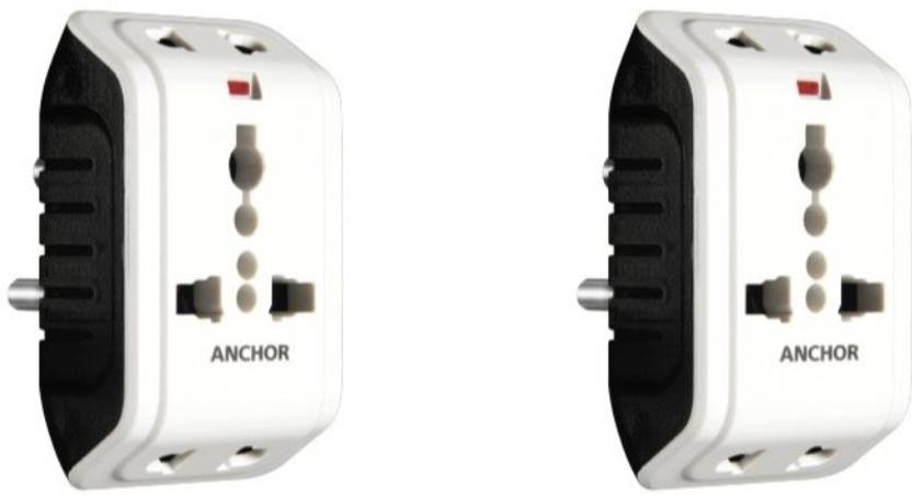 ANCHOR Multi-Plug Universal Adaptor with Indicator - Pack of 2 (22841 ...