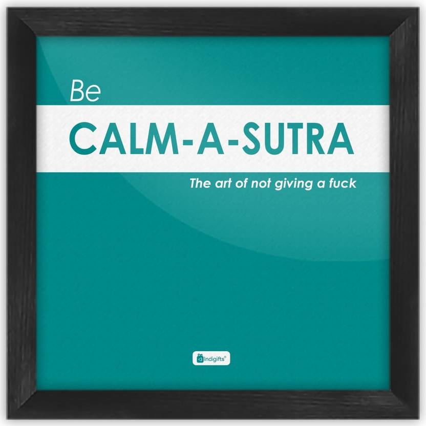 Funny Wall Posters, Blue Poster Frame 8X8 Inches, Quirky Humour Poster ...