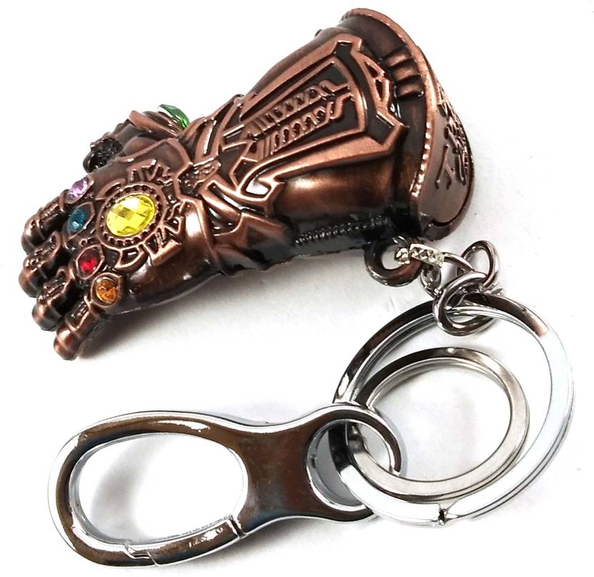 Isk Thanos Hand Gauntlet Power Stone Marvel Brown Colour Meta silver ...