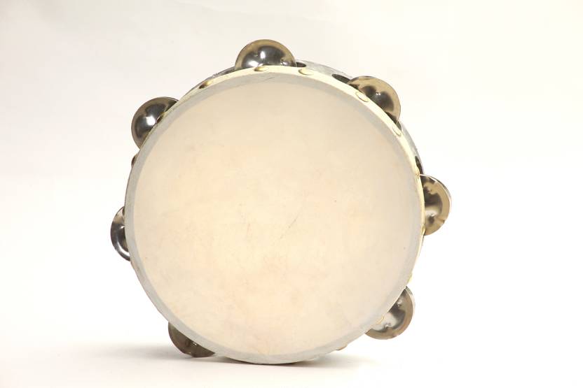 Akshar Tabla Mart 10 inch Plastic leather daff dafli 16 jingal ...