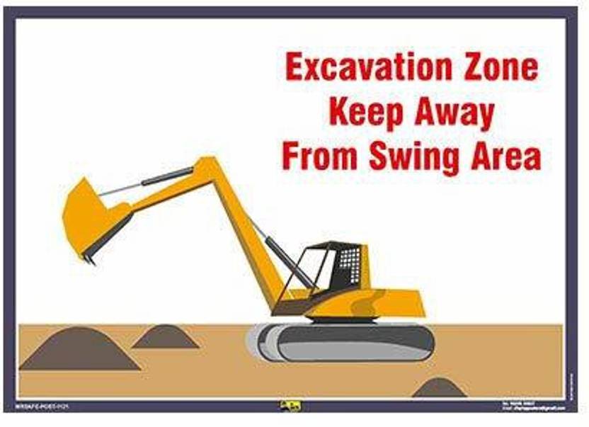 Mr. SAFE Excavation Zone Keep Away From Swing Area In Superior Quality ...